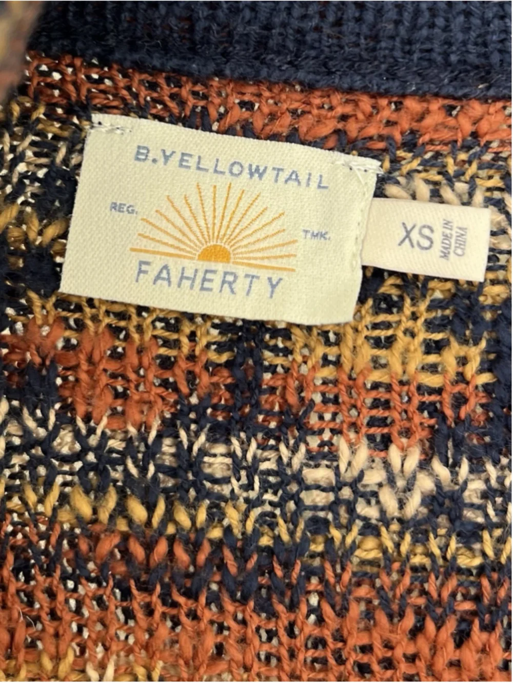 Faherty | Sweaters | Faherty X B Yellowtail Womens Xs Lodge Cardigan ...
